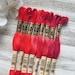 8x Red DMC Flosses, Dmc Threads, DMC Set of Red Colors, Dmc Cotton ...