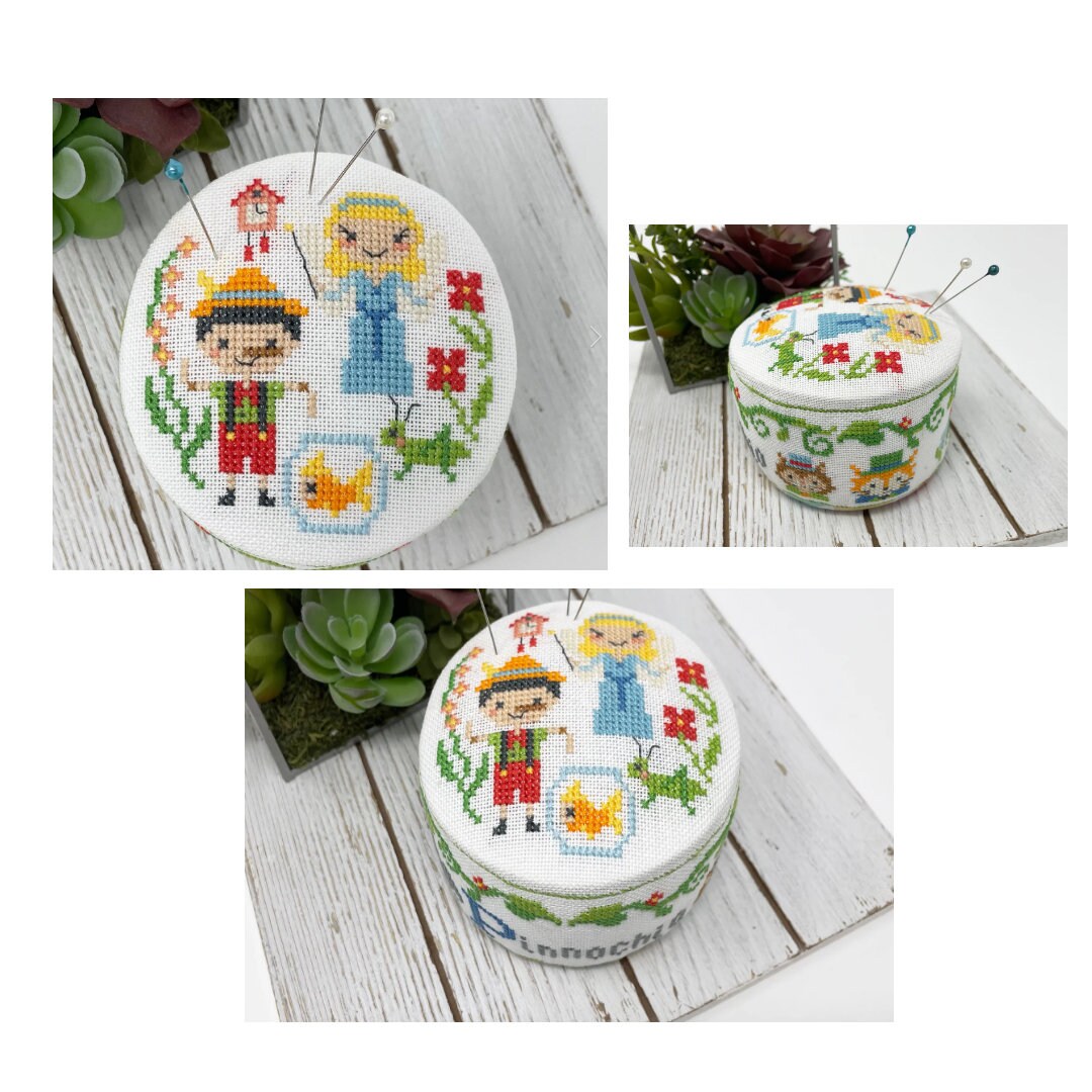 Cross Stitch Pattern "pinocchio PIN Cushion" -fairy Tale Series by Tiny ...