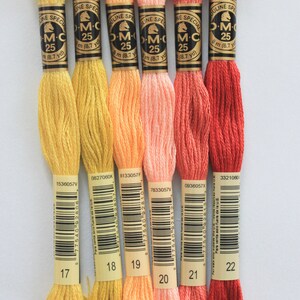 DMC NEW COLORS Embroidery Floss 1 to 35, Embroidery Threads, Dmc Floss ...