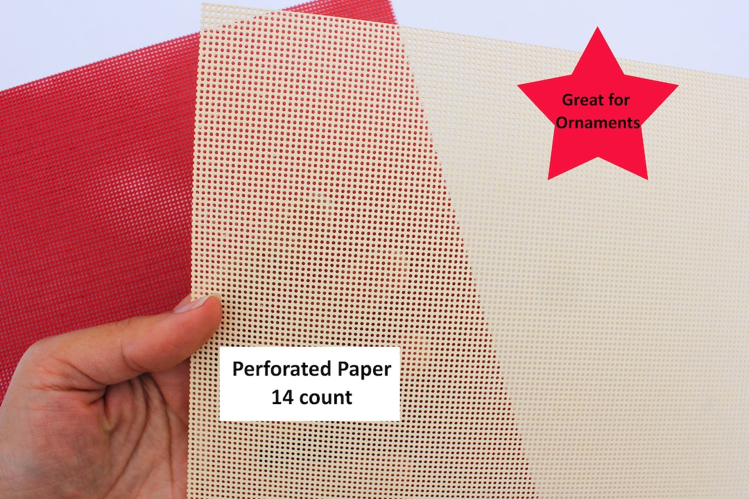 14 Count Perforated Paper 9 X 11 / 2 Sheets per Package, Perforated ...