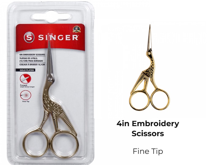 4in Gold Stork Scissor by Singer, Small Scissors, Embroidery Scissors ...