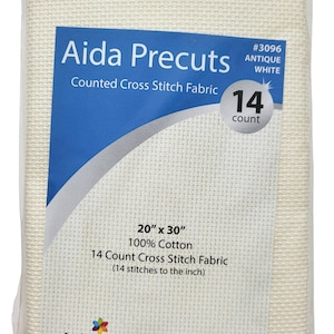 14 Count Aida Cloth 20" X 30" or 60" X 1 Yard by Design Works / Cross ...