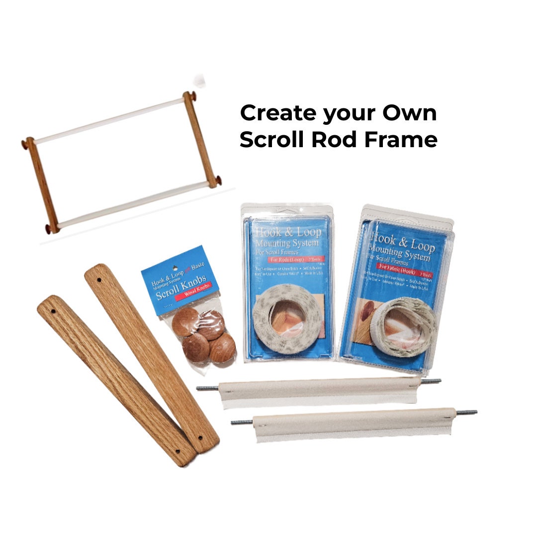 Create Your Own Scroll Rod Frame by Yarn Tree 10"/ 12"/ 16"/ 18"/ 20 ...