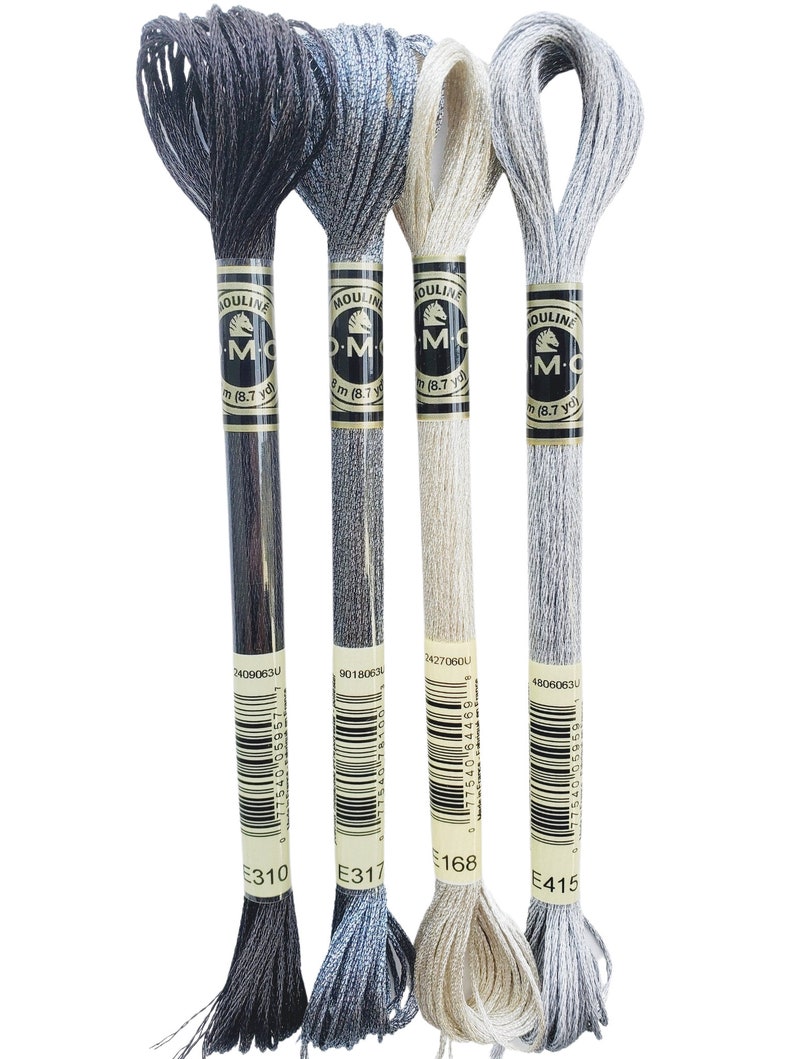 4x DMC Light Effects, Metallic Floss, Dmc Embroidery Threads, Dmc ...