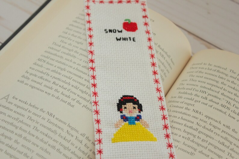 Snow White Bookmark Cross Stitch Bookmark Needlepoint - Etsy