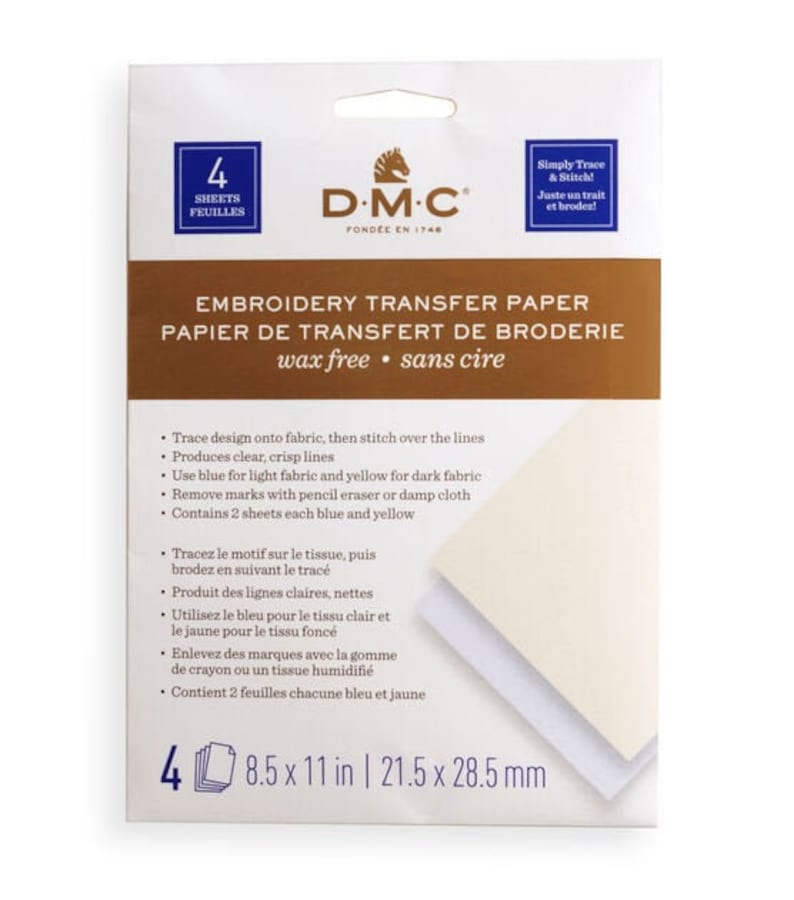 4 Sheets DMC Tracing Paper for Embroidery Projects - Each Sheet 8.5" X ...