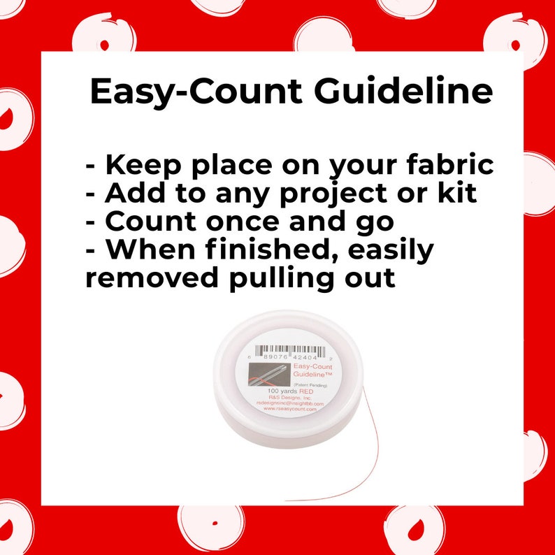 Easy-count Guideline 100-yard/ Red R & S Designs 468493 - Etsy