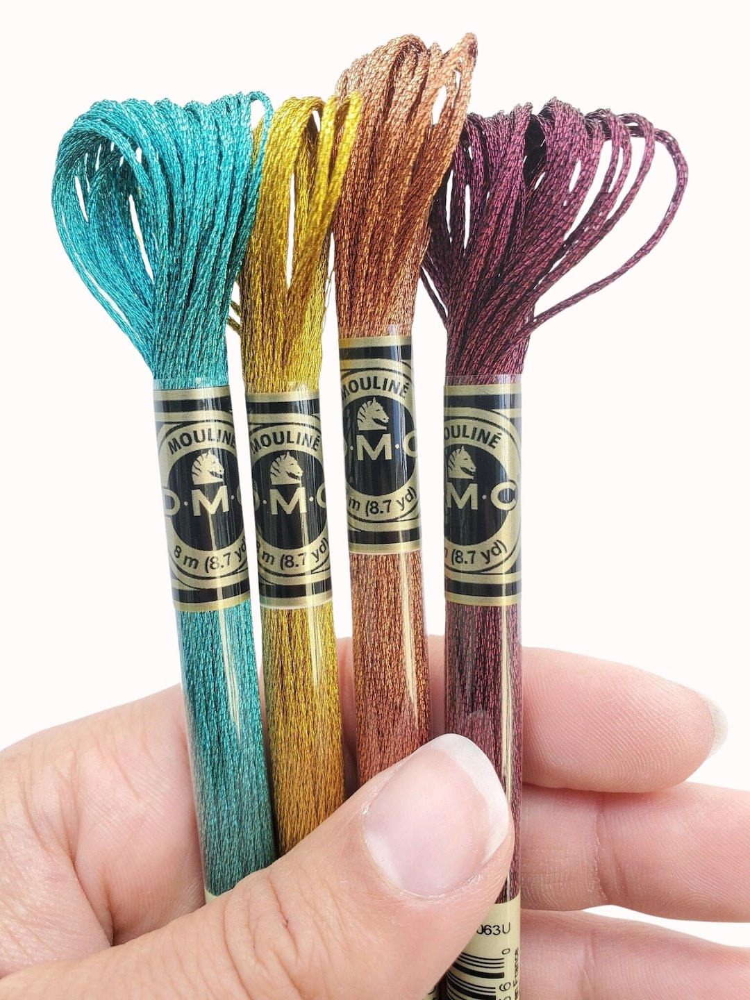 Set 4x DMC Light Effects, Metallic Floss, Dmc Embroidery Threads,dmc ...