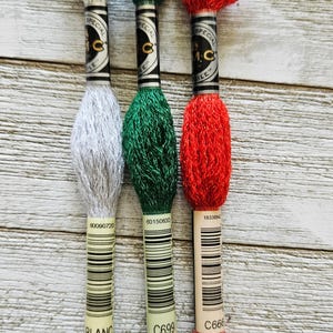 Set 13 DMC Skeins CHRISTMAS - 4 DMC Light Effects, 3 Dmc Etoile, 1 Dmc ...