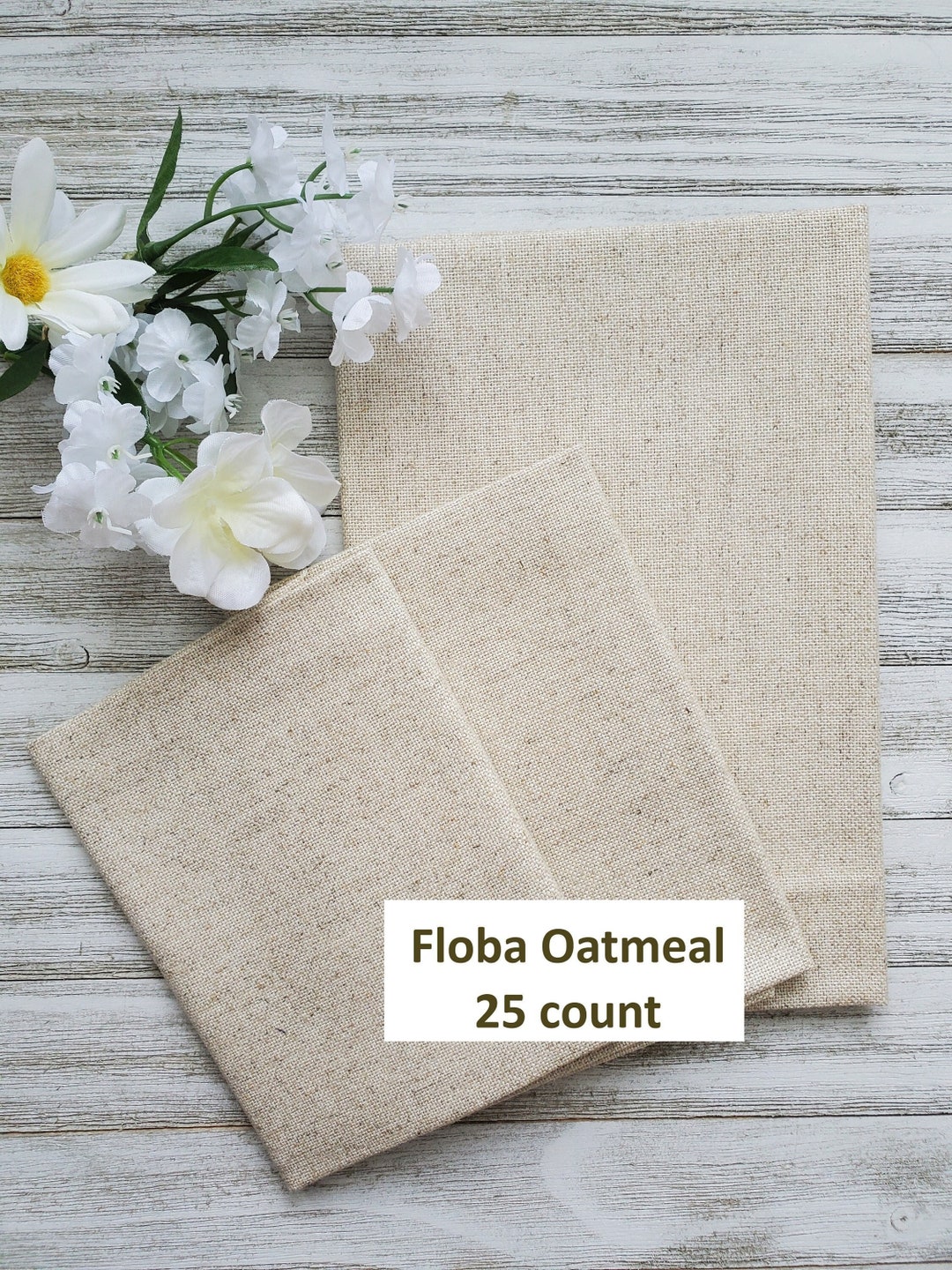 25ct FLOBA OATMEAL Fabric Zweigart, Floba Evenweave, Embroidery Cloth ...
