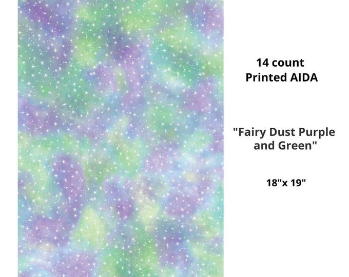 18ct Printed Aida Fabric "tiny Modernist's Spring Watercolors" 14"x 12 ...