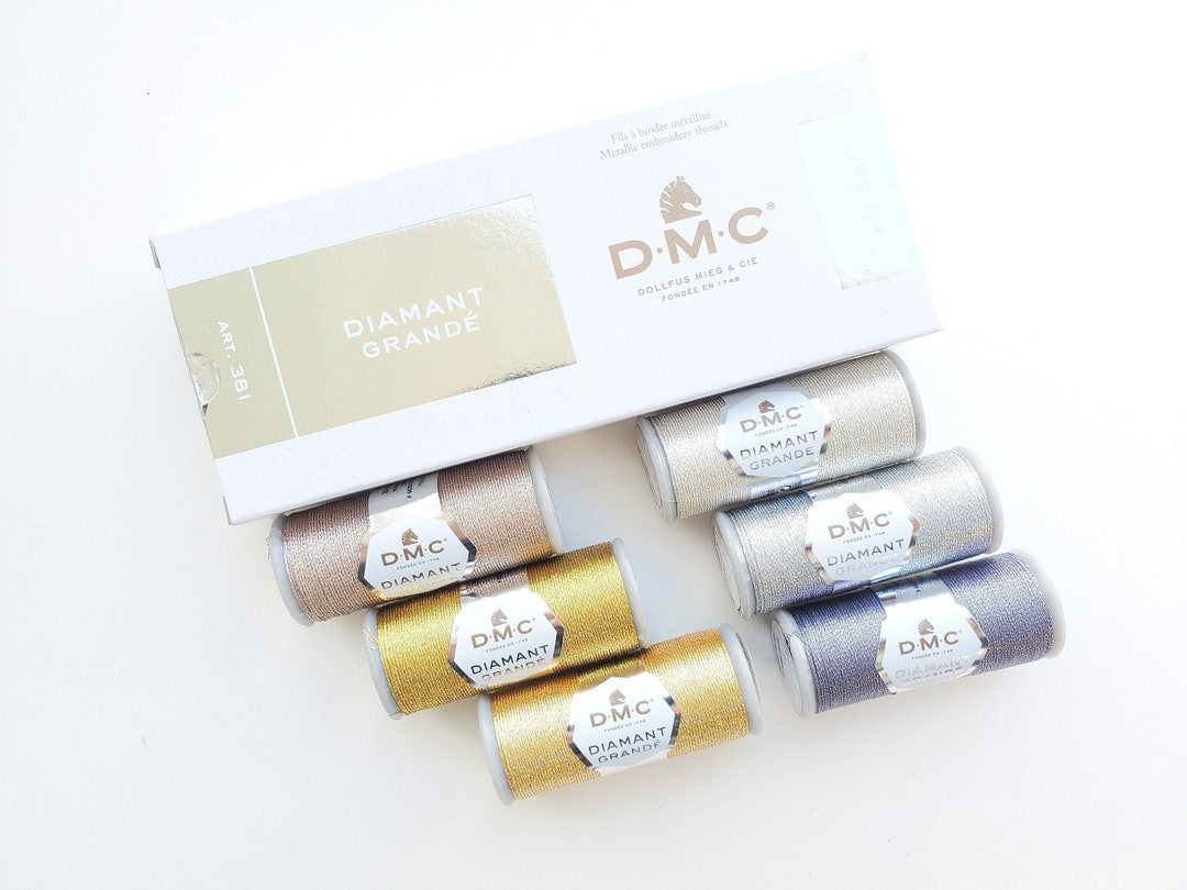 DMC Diamant Grande Metallic Thread (art. 381), Hand Embroidery Thread ...