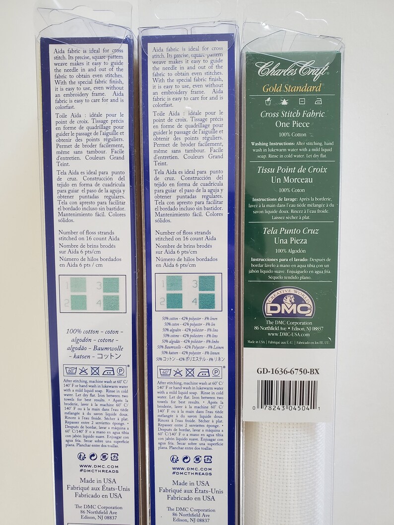 16ct AIDA Fabric by DMC Charles Craft - Cross Stitch Fabric - Etsy Canada