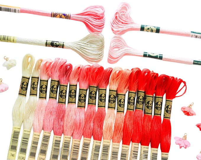 8x Pink DMC Flosses Dmc Threads DMC Kit Dmc Set of Colors - Etsy