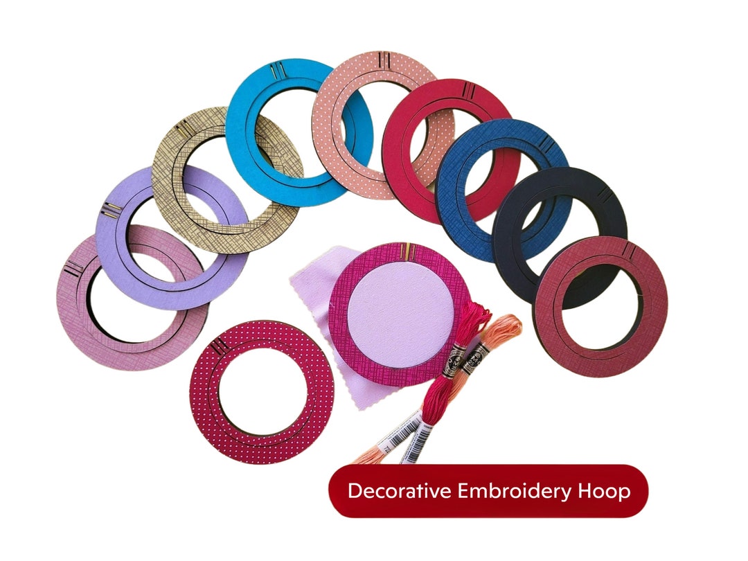 Decorative Hoops Covered With Fabric, Embroidery Hoops, Cross Stitch ...