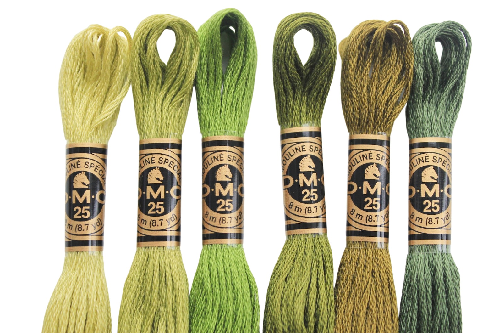 6x Olive Green DMC Flosses, Dmc Threads, DMC Kit, Dmc Set of Colors ...