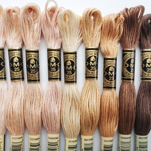 9x SKIN Colors DMC Flosses, Dmc Threads, DMC Kit,dmc Set of Colors, Dmc ...