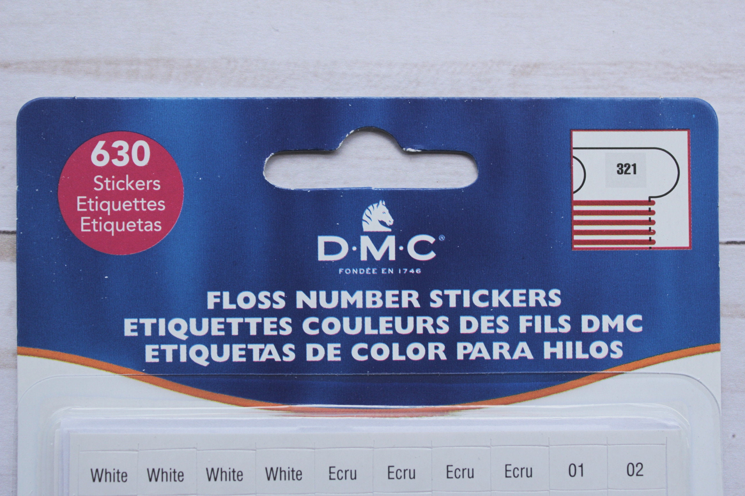 630x DMC Floss Number Sticker Floss Stickersdmc Floss - Etsy Canada
