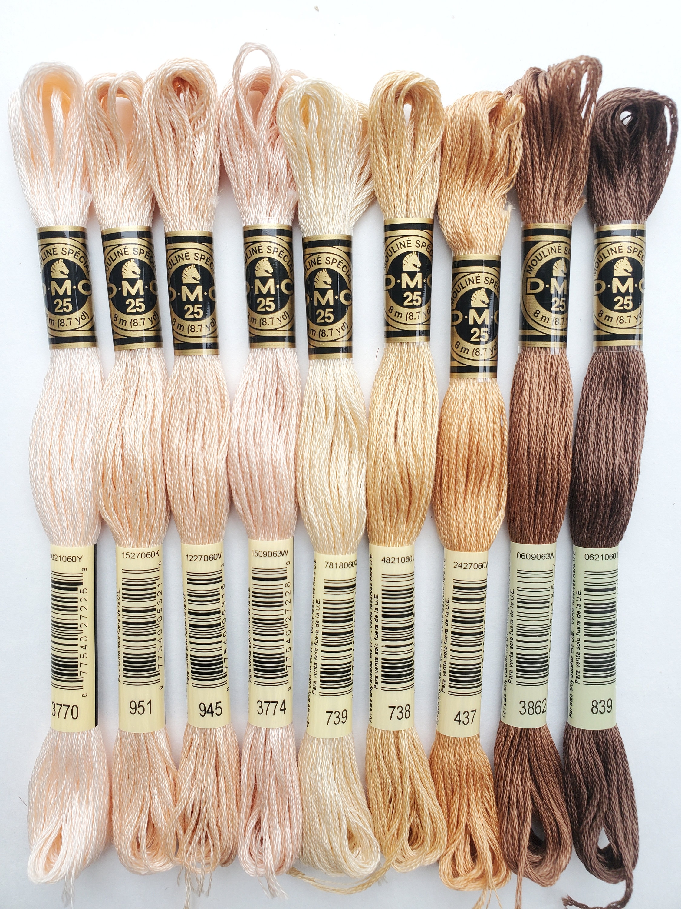 9x SKIN Colors DMC Flosses Dmc Threads DMC Kitdmc Set of - Etsy UK