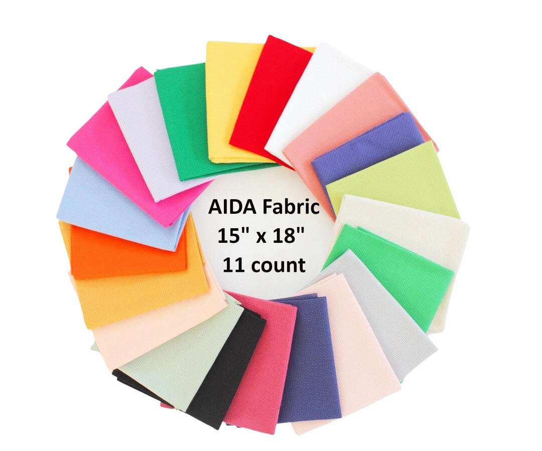 11 Count Aida Cloth – 100% Cotton Cross Stitch Fabric (15in X 18in) - Etsy