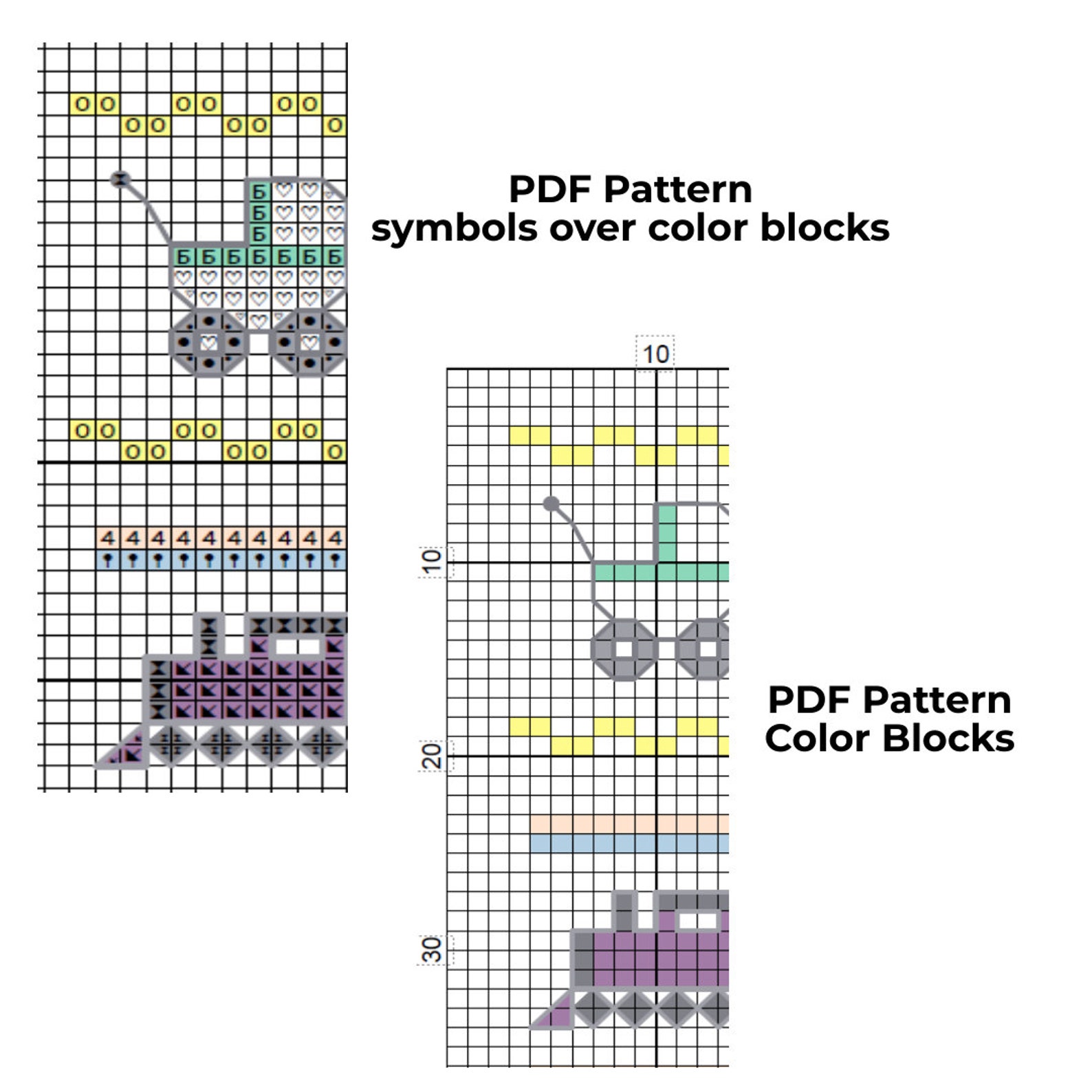Baby Motifs Cross Stitch Pattern Cross Stitch Pattern for | Etsy