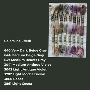 8x Grey Green DMC Flosses, Dmc Threads, DMC Kit, Dmc Set of Colors, Dmc ...