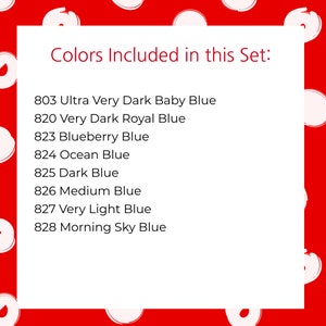 8x Blue DMC Flosses, Dmc Threads, DMC Kit, Dmc Set of Colors, Dmc ...