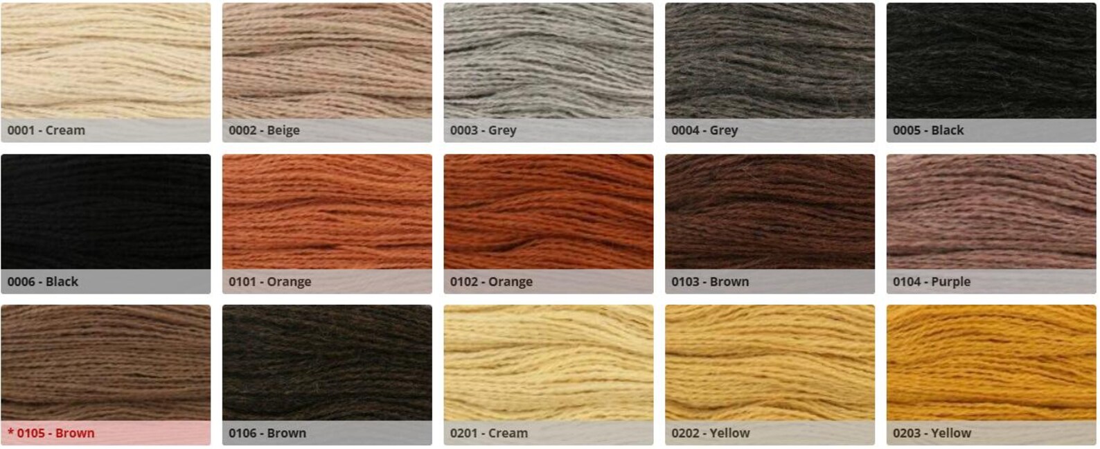 DMC Eco Vita Naturally Dyed Organic Wool Thread (1 Skein) - Crewel Wool ...