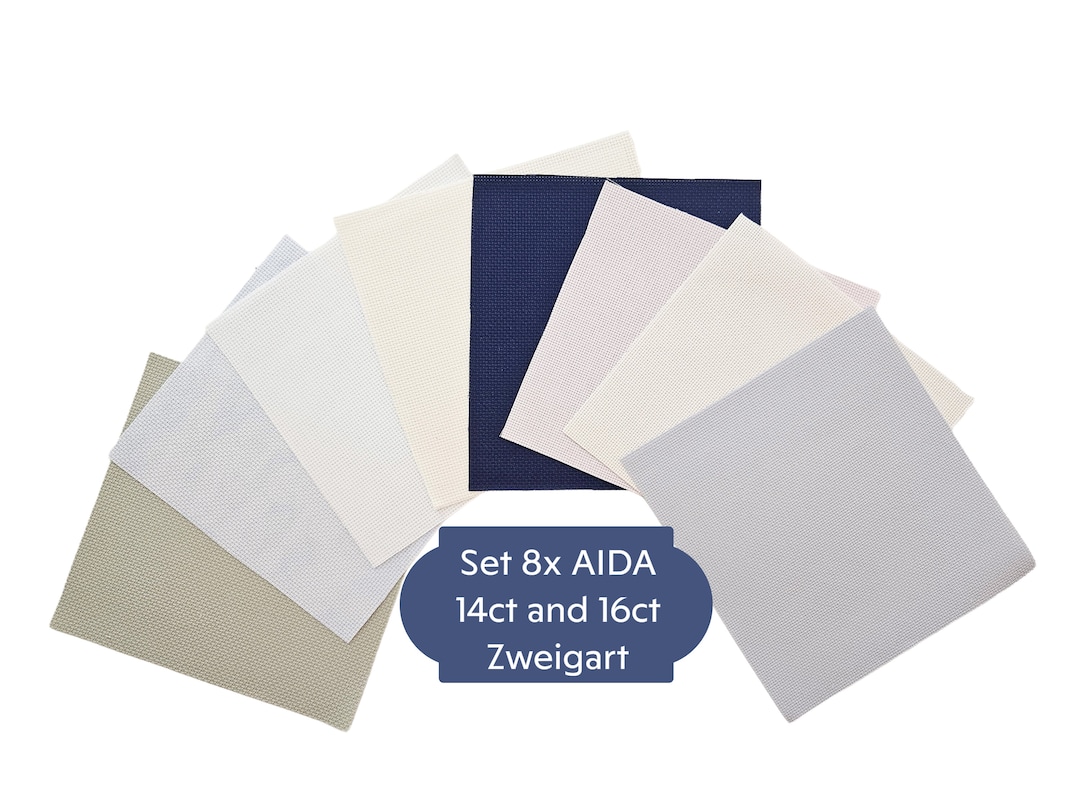 Set 8x AIDA 14 Count and 16 Count by Zweigart Each Cut Measures Approx ...