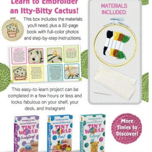DIY Tiny World: Embroidery! Embroidery Kit, Mini Embroidery Hoop ...
