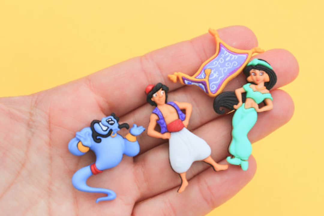 Pack 4 Aladdin Buttons, Aladdin Button Embellishments, Aladdin Sewing ...