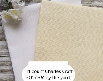 16ct AIDA Fabric by Yard 36 X 30 Charles Craft DMC Antique White or ...