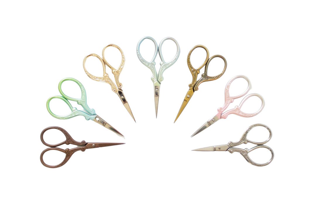 Small Embroidery Scissors, Rainbow Plasma Coated, Craft Scissors - Etsy