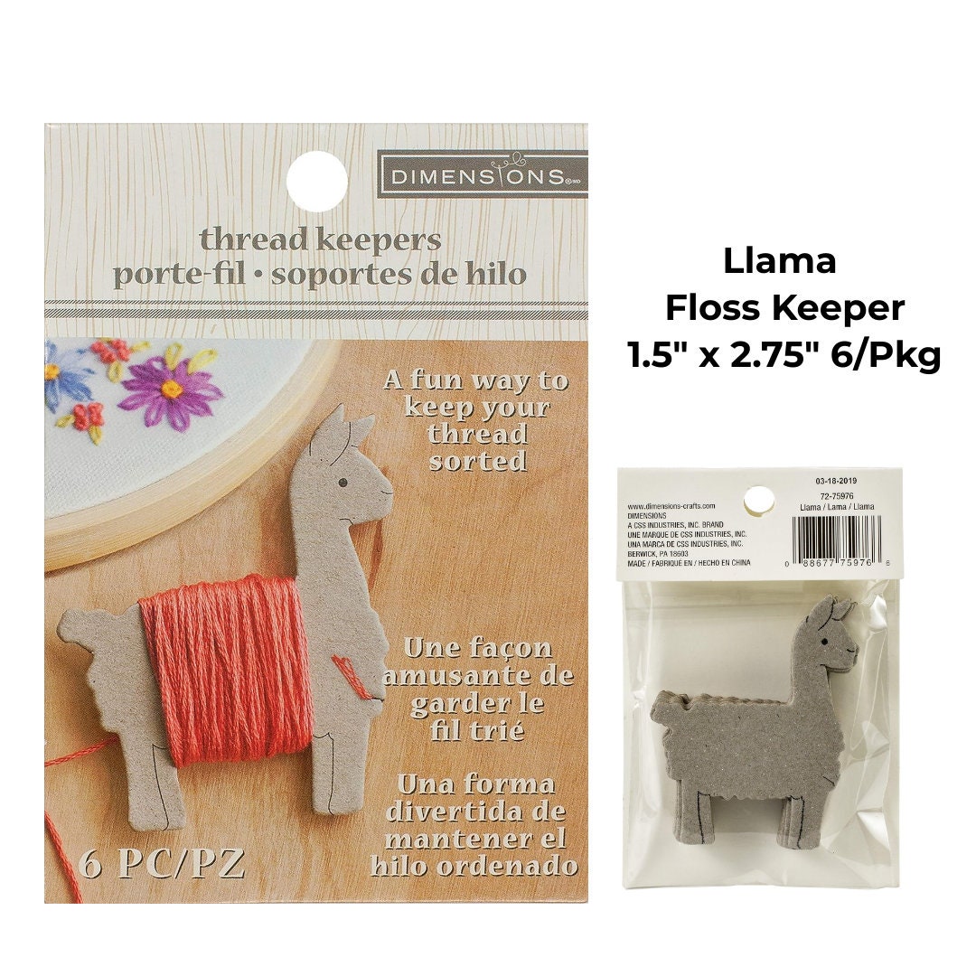 Dimensions Floss Keeper 1.5"x2.75" 6/pkg-llama/ Floss Cards/ Sewing ...