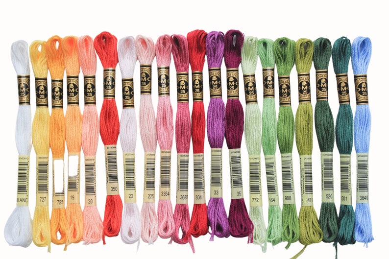 20x Botanicals DMC Flosses, Dmc Threads, DMC Kit, Dmc Set of Colors ...