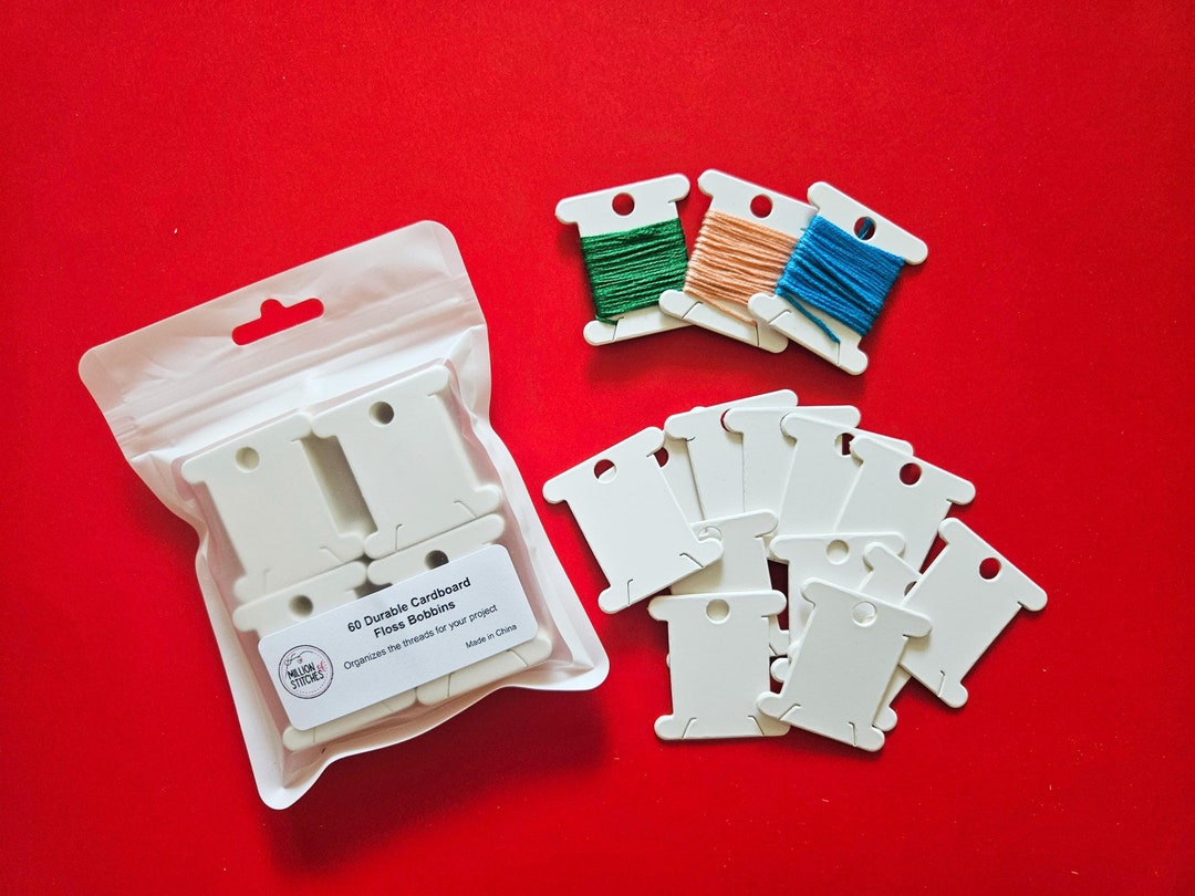 60x Durable Cardboard Bobbins by Million of Stitches, Organizing ...