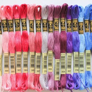 20x DMC Flosses, Dmc Threads, DMC Kit, Dmc Set of Colors, Dmc Cotton ...
