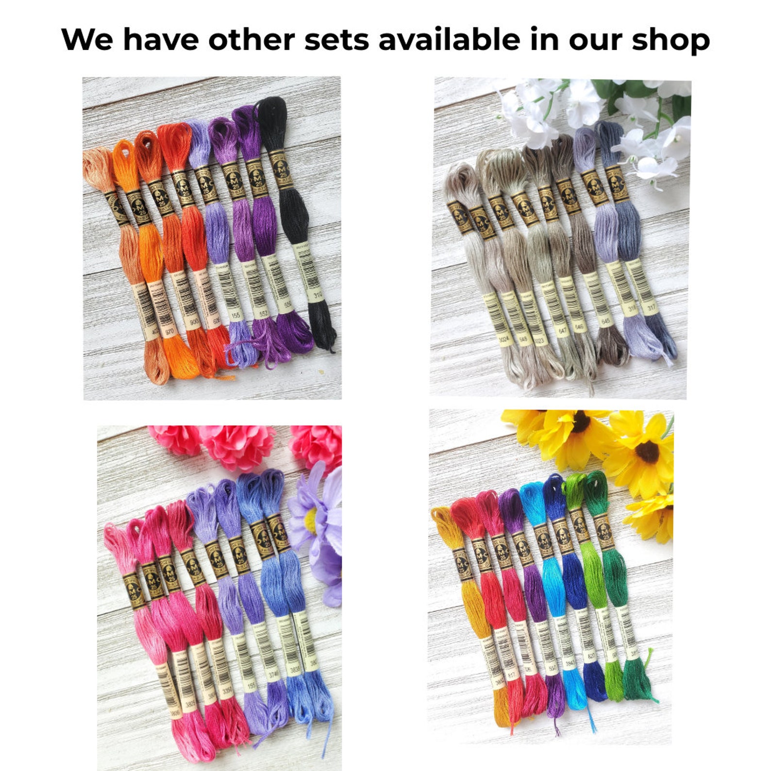 8x Red DMC Flosses, Dmc Threads, DMC Set of Red Colors, Dmc Cotton ...