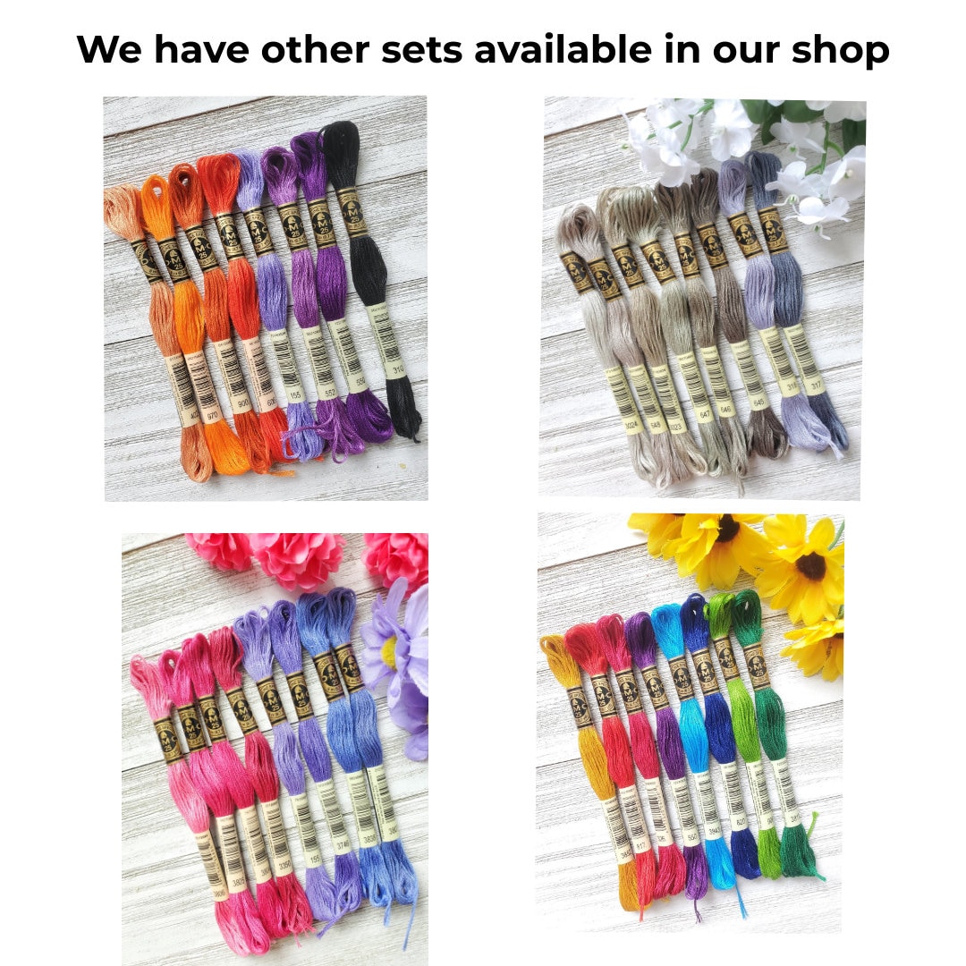 8x Red DMC Flosses, Dmc Threads, DMC Set of Red Colors, Dmc Cotton ...