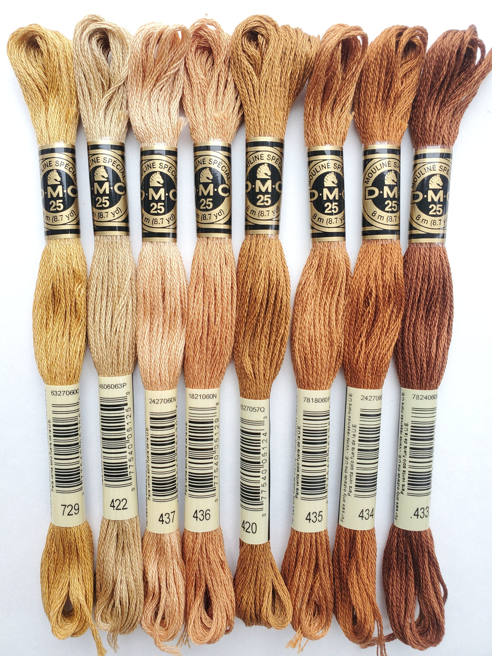 8x Brown DMC Flosses Dmc Threads DMC Kit Dmc Set of Colors - Etsy