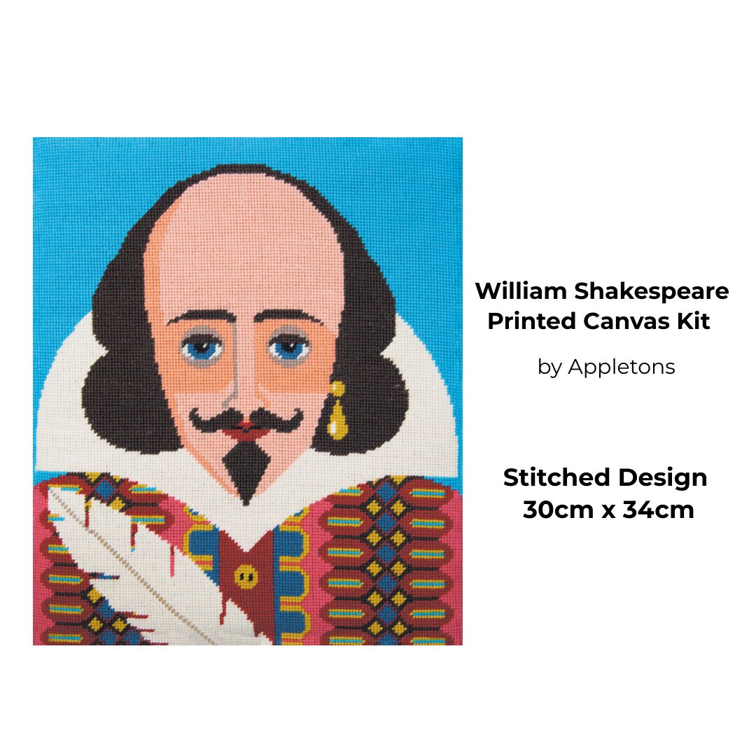 Printed Canvas Kit william Shakespeare 30cm X 34cm by Appletons and ...