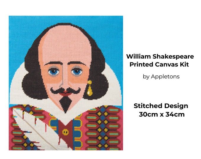 Printed Canvas Kit "william Shakespeare" 30cm X 34cm by Appletons and ...
