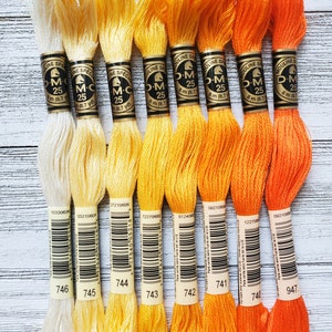 8x Orange DMC Flosses, Dmc Threads, DMC Kit, Dmc Set of Colors, Dmc ...
