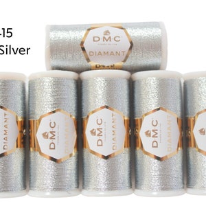 DMC Diamant Metallic Thread (art. 380), Hand Embroidery Thread ...