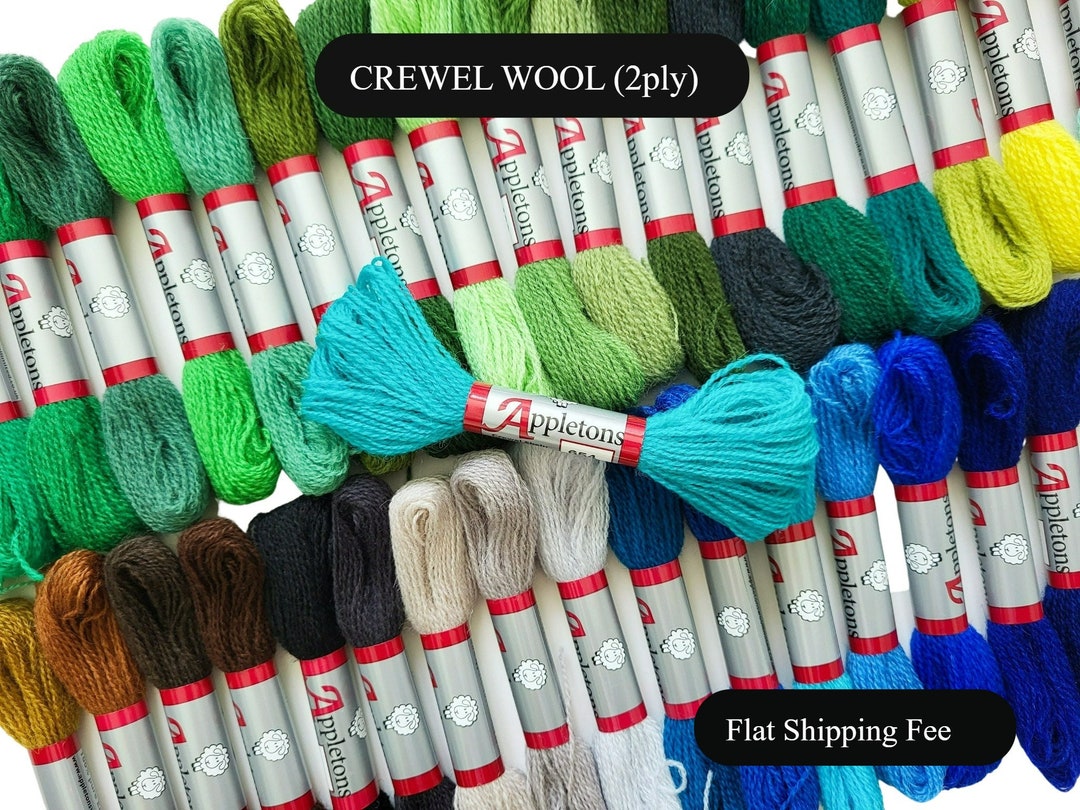 CREWEL WOOL 2ply by Appletons Crewel Skein 25m FLAT - Etsy