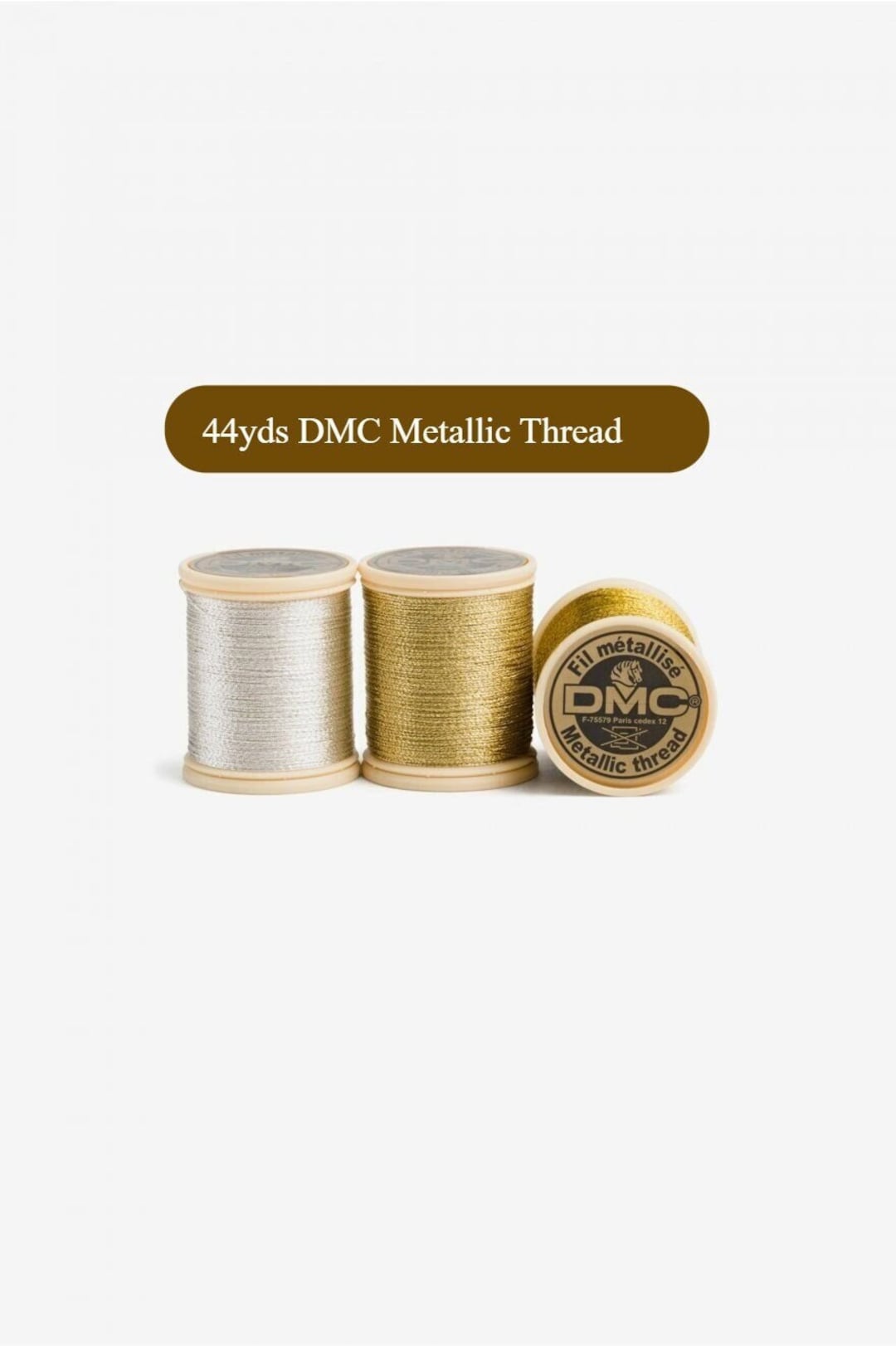 44yds DMC Metallic Thread, Hand Embroidery Thread, Metallic Floss ...