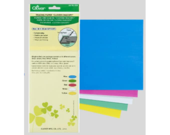 5 Sheets / 5 Colors Tracing Paper Tracing Paper "clover Chacopy" (12" X ...