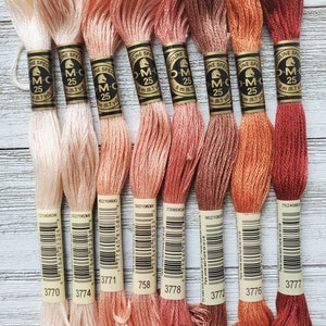 8x Peach DMC Flosses, Dmc Threads, DMC Kit, Dmc Set of Colors, Dmc ...