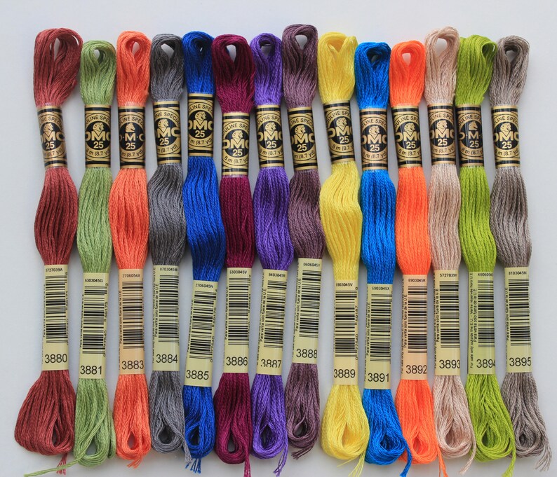 DMC NEW COLORS Embroidery Floss 3880 to 3895 Embroidery - Etsy