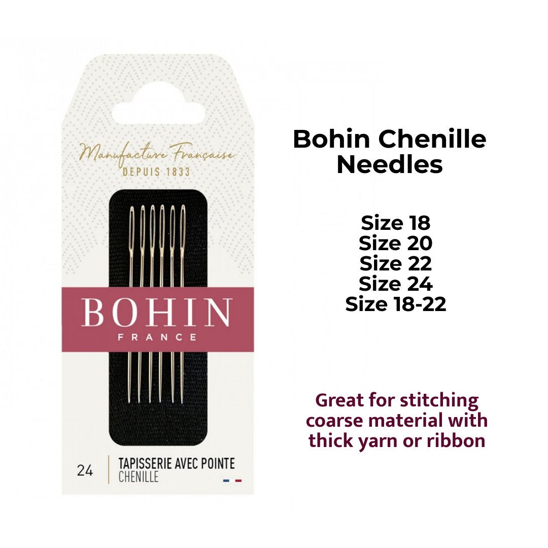 Bohin Chenille Needles - Sizes 18, 20, 22, 24 and 18-22 Needles ...